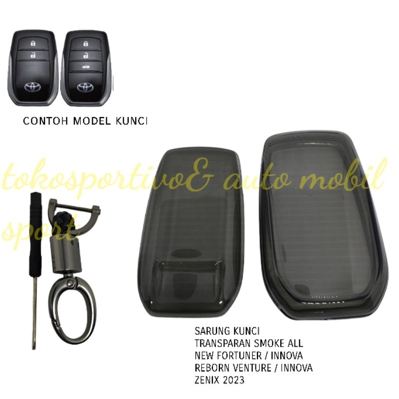 Jual SARUNG CASING COVER KUNCI REMOTE TRANSPARAN ALL NEW FORTUNER ZENIX ...