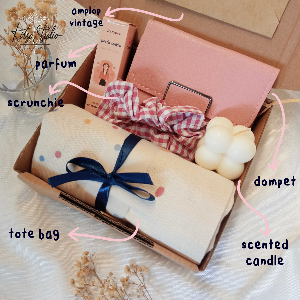 Jual [KITSO] Hampers Korean Gift Box Hijab Tumblr Tote Bag Aesthetic untuk Kado Ultah / Wisuda ...