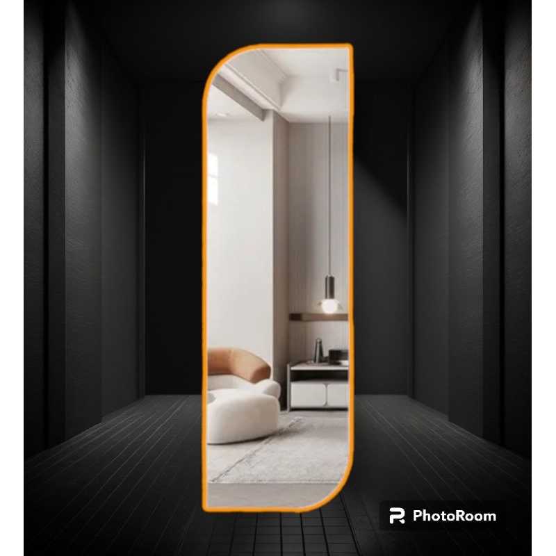 Jual Cermin Full body Besar List Hitam Minimalis Aestetick list hitam ...