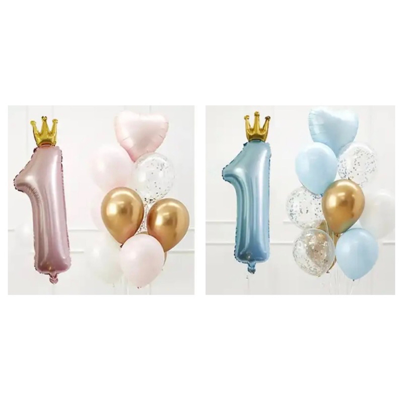 Jual PAKET BALON ANGKA MAHKOTA SATU | Shopee Indonesia