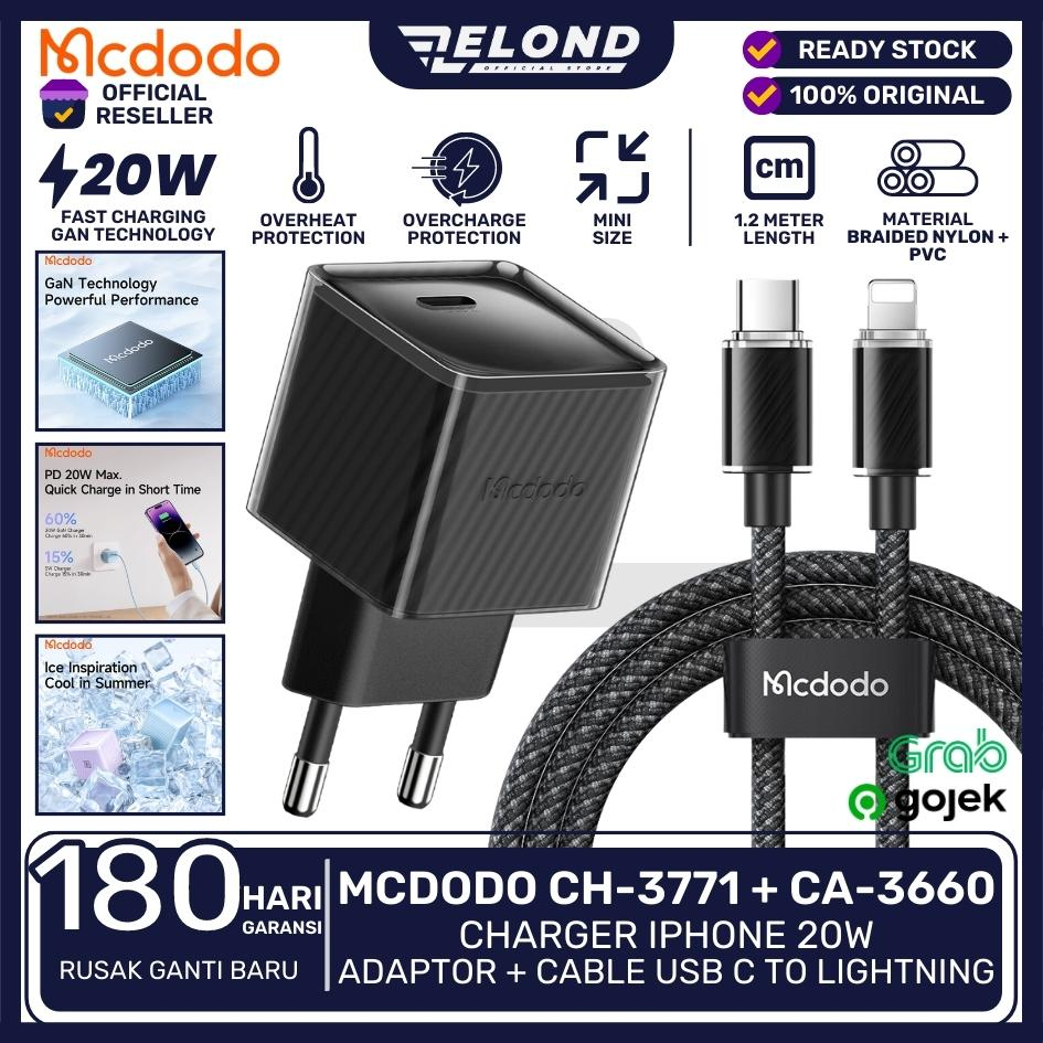 Jual MCDODO Charger iPhone 20W / 18W / 10W Adaptor + USB A / USB C to ...