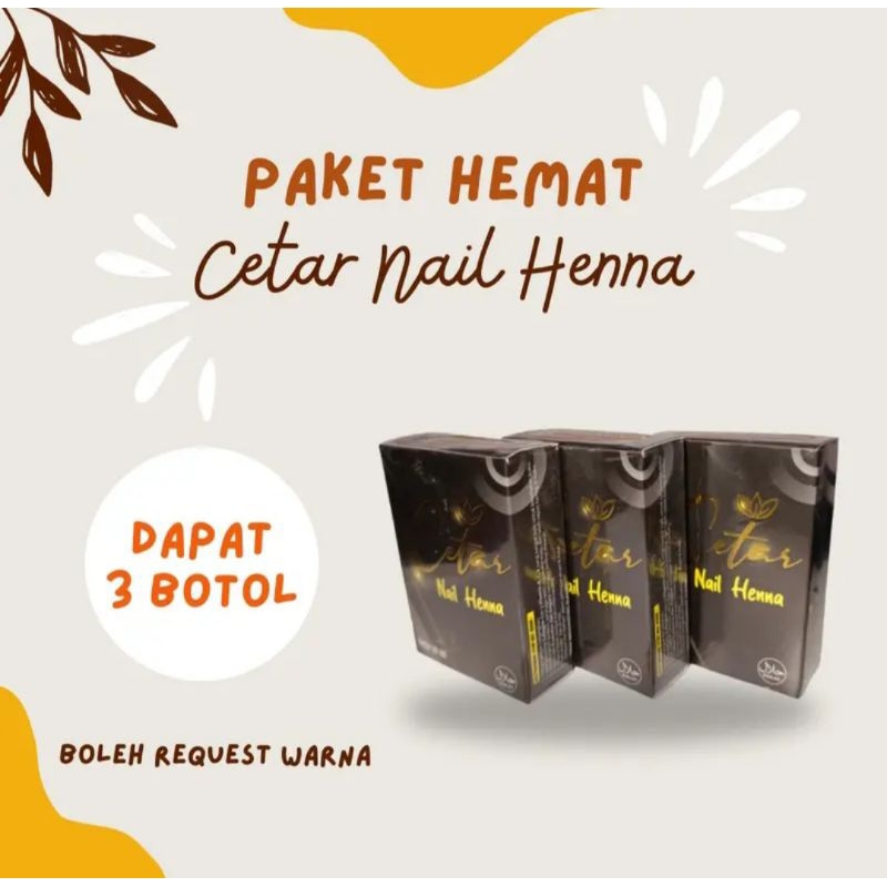 Jual KUTEK CETAR NAIL HENNA ORIGINAL BPOM 10ML | Shopee Indonesia