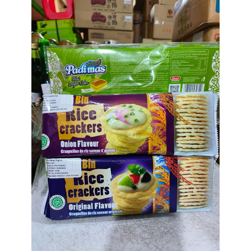 Jual Bin Bin Rice Crackers original dan onion 100gr | Shopee Indonesia