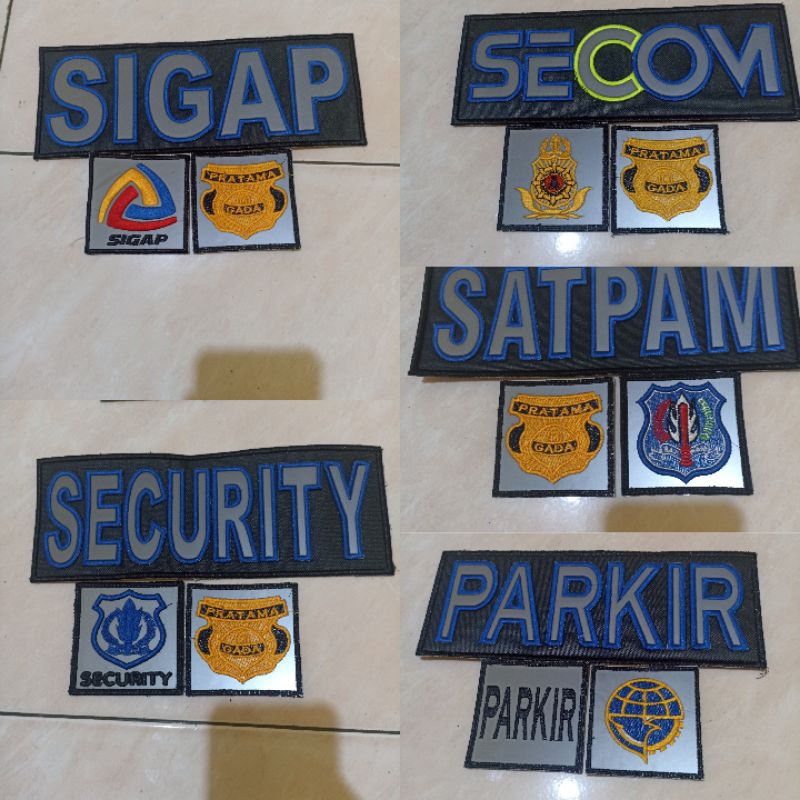 Jual logo bordir security/secom/satpam/parkir/sigap | Shopee Indonesia