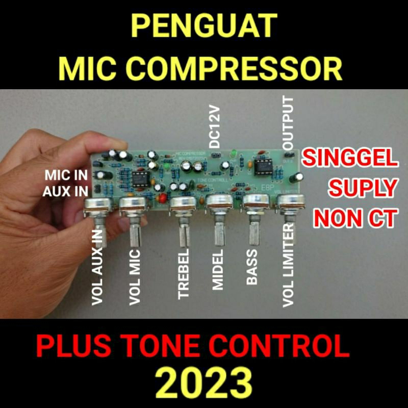 Jual PENGUAT MIC COMPRESSOR PLUS TONE CONTROL IC | Shopee Indonesia
