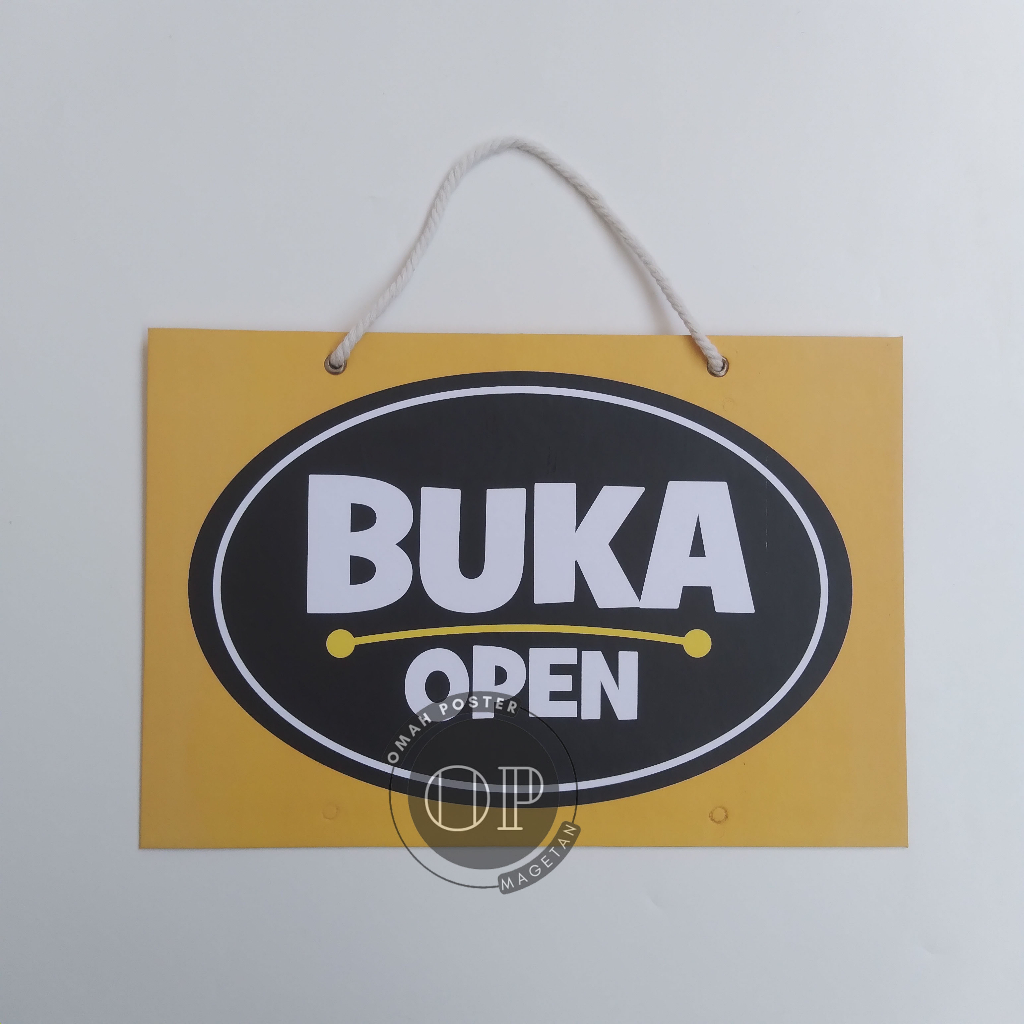 Jual Hard Poster Tanda Buka - Open - Tanda Sedang Sholat - Sedang ...