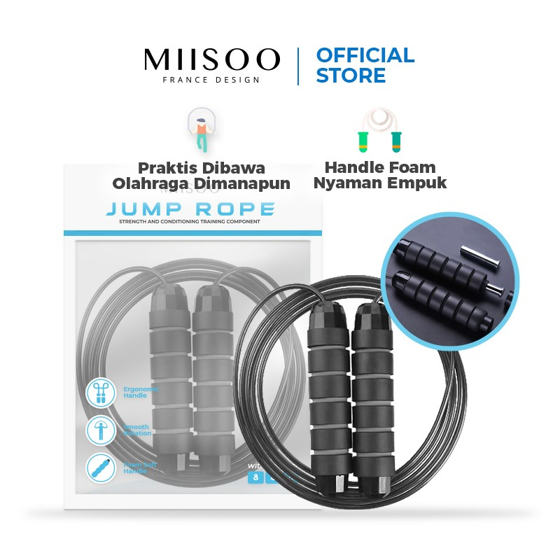 Jual MIISOO Jump Rope Skiping Jump Rope Skiping Workout Lompat Tali ...