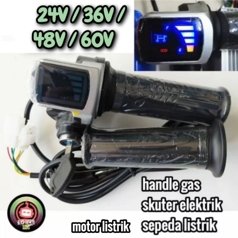 Jual HANDLE GAS SEPEDA LISTRIK 24V / 36V / 48V / 60V THROTTLE UNIVERSAL ...