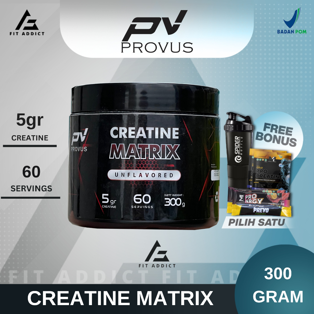 Jual Provus Creatine Matrix 300gr 300 Gram 60 Serving Monohydrate ...