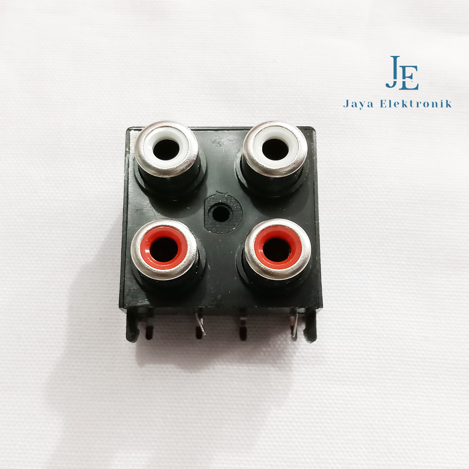 Jual Socket Terminal RCA 4 Pin Soket Kontra Female Jack RCA 4 Slot ...
