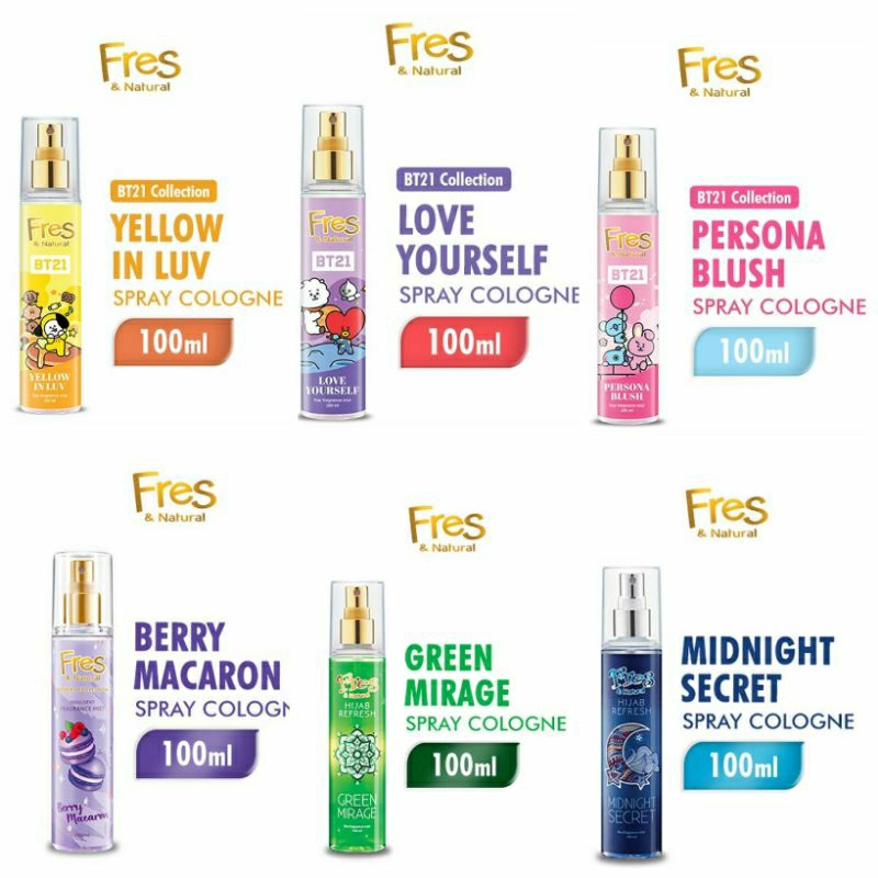 Jual Fres & Natural Hijab Refresh Spray Cologne 100 ml | Shopee Indonesia