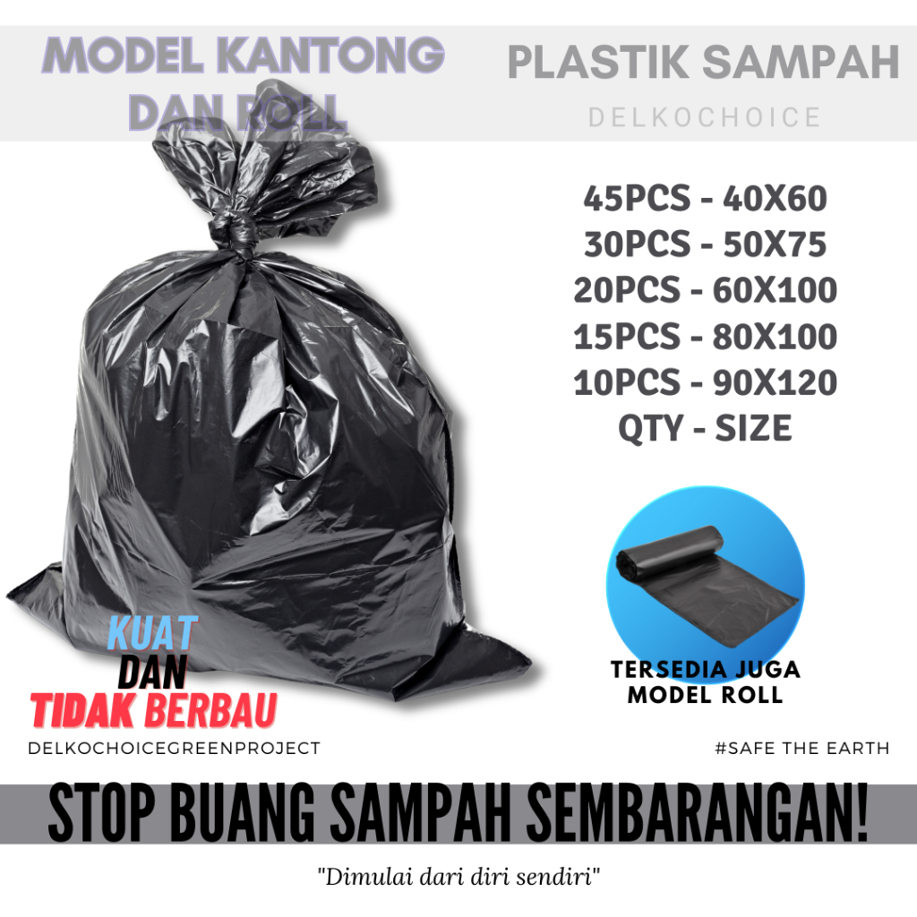 Jual KANTONG PLASTIK SAMPAH HITAM MURAH DAN KUAT | Shopee Indonesia