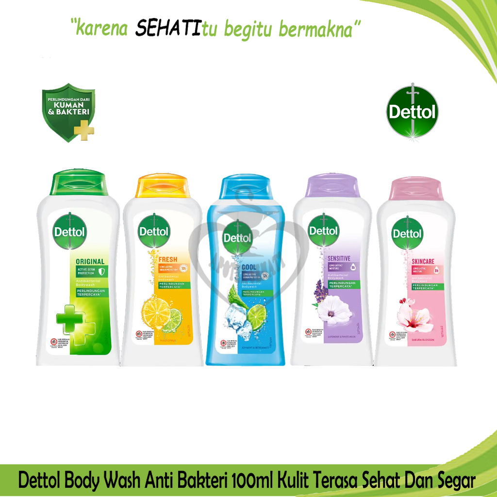 Jual Dettol Body Wash 100ml Sabun Mandi Cair Botol Antibacterial | Shopee Indonesia