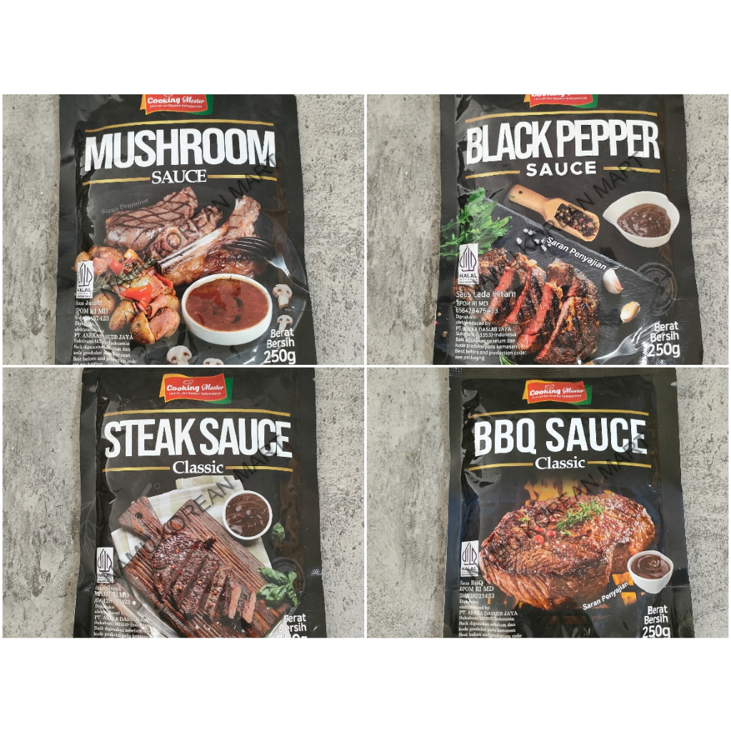 Jual Cooking Master BBQ Sauce 250gr / Mushroom Sauce / Steak Sauce / Black Pepper / Bumbu Masak ...