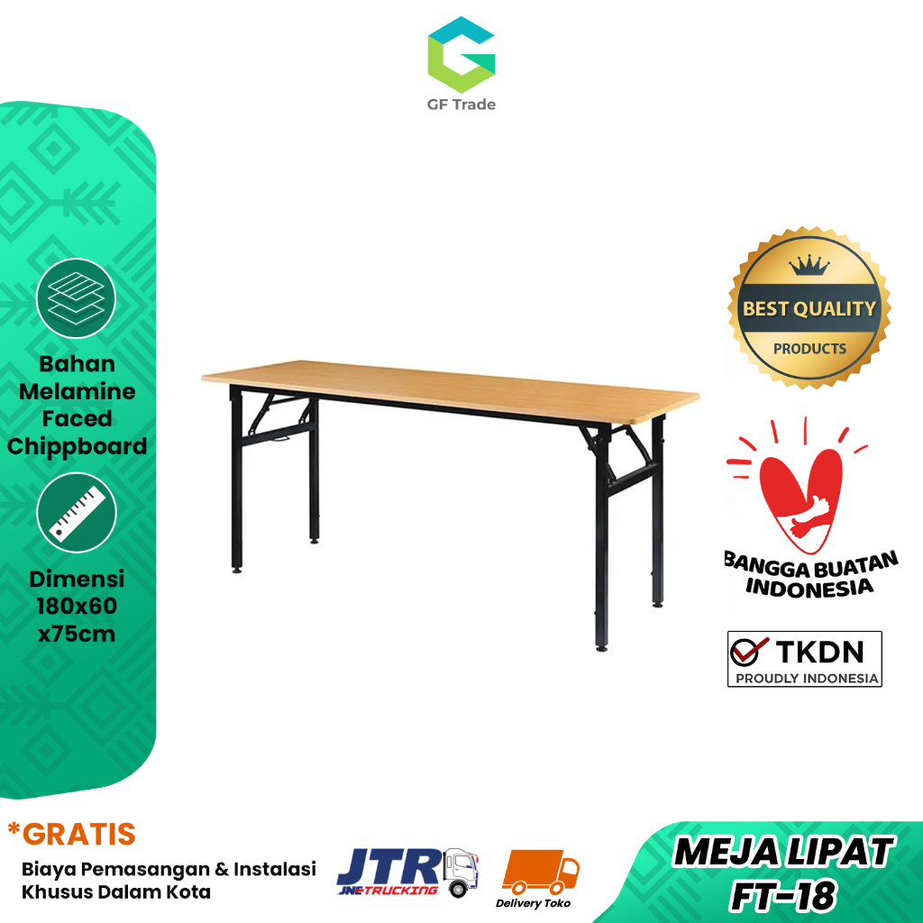 Jual Meja Lipat Meja Laptop Meja Belajar Meja Training FT-18 (Baru ...