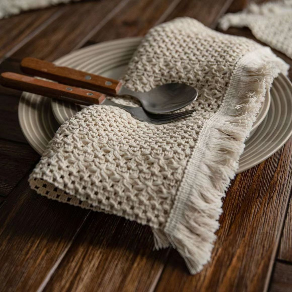 Jual Bohan Taplak Meja Rajut Table Runner Taplak Meja Makan Tamu Rajut ...