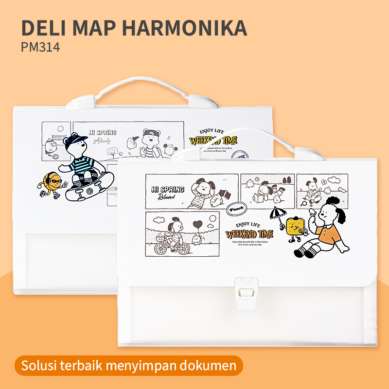 Jual Deli Map Harmonika / Expanding File Kartun A4 13 Slot Gratis Index ...