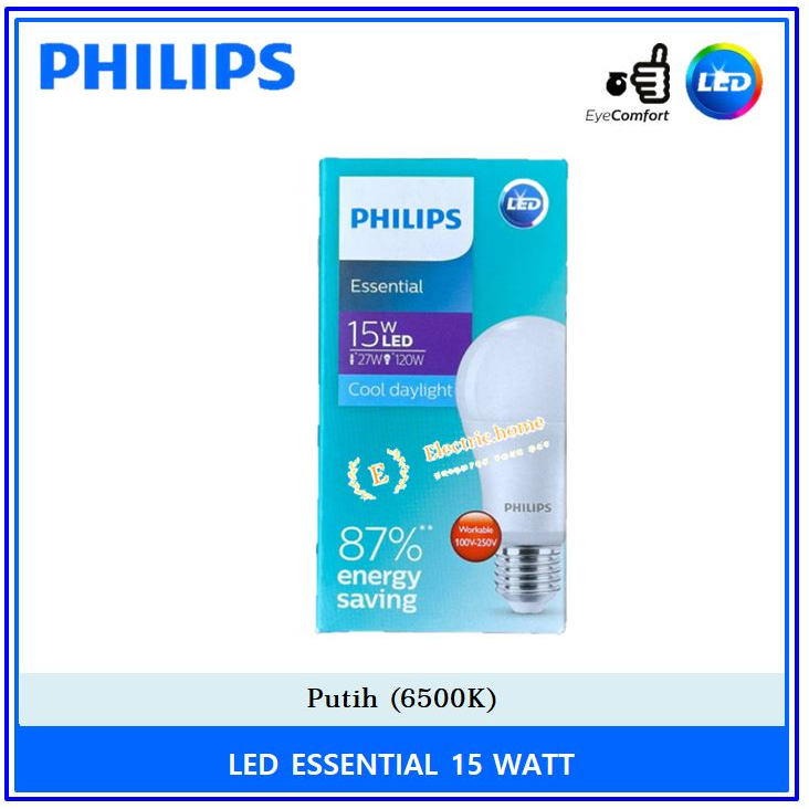 Jual Lampu Philips LED Essential 15 Watt 15W 15 W Putih | Shopee Indonesia