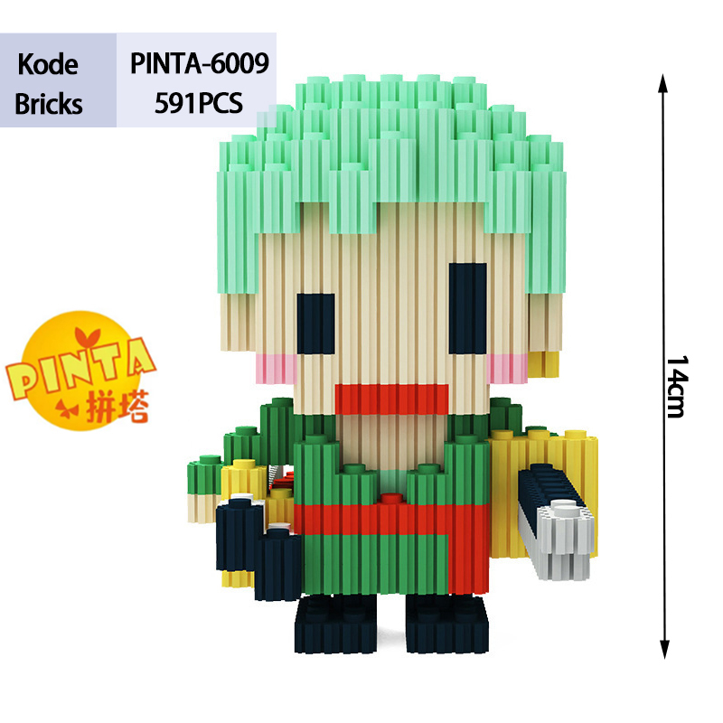 Jual JAKI Block Anime Blok teka-teki Nano One Piece Luffy Zoro Nami ...