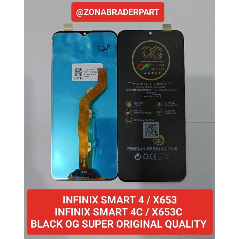 Jual LCD + TS INFINIX SMART 4 / X653 / SMART 4C / X653C BLACK OG SUPER ORIGINAL QUALITY | Shopee ...