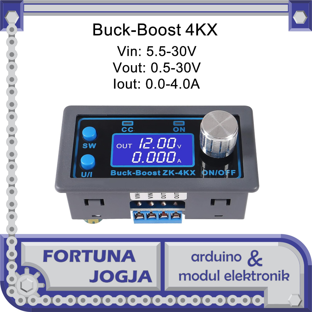 Jual 4KX Buck Boost CC CV Converter 30V 4A LCD Display Indicator ...