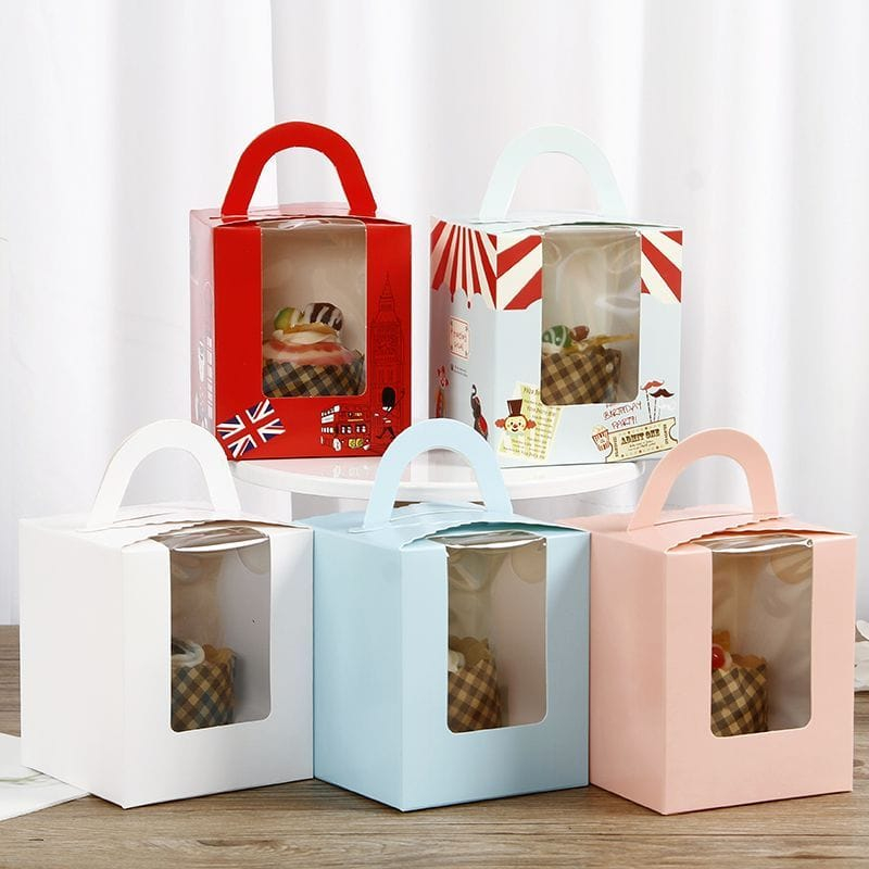 Jual KOTAK CUPCAKE SATUAN / CUPCAKE BOX SATUAN ISI 10PCS FREE TATAKAN ...