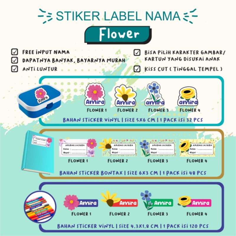 Jual Sticker Label Nama Paketan | Shopee Indonesia