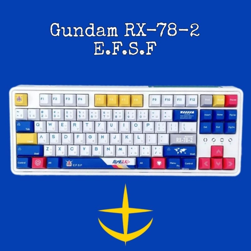 Jual Keycaps Gundam RX-78-2 E.F.S.F PBT Cherry Profile mechanical ...