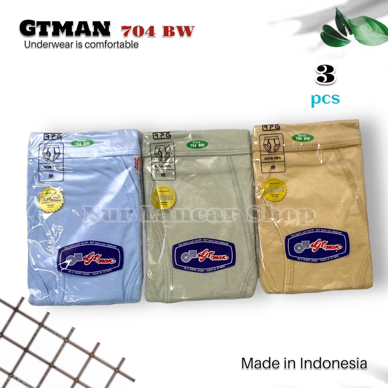 Jual 3(pcs)CD GT MAN 704 BW | Celana Dalam PRIA dewasa polos brief ...