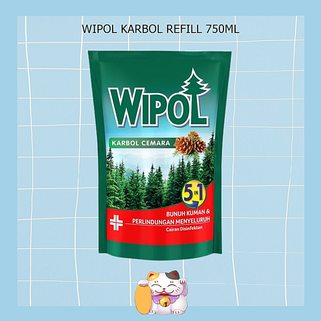 Jual Wipol Karbol Pembersih Lantai REFILL 750ml / Karbol Lantai Cemara ...