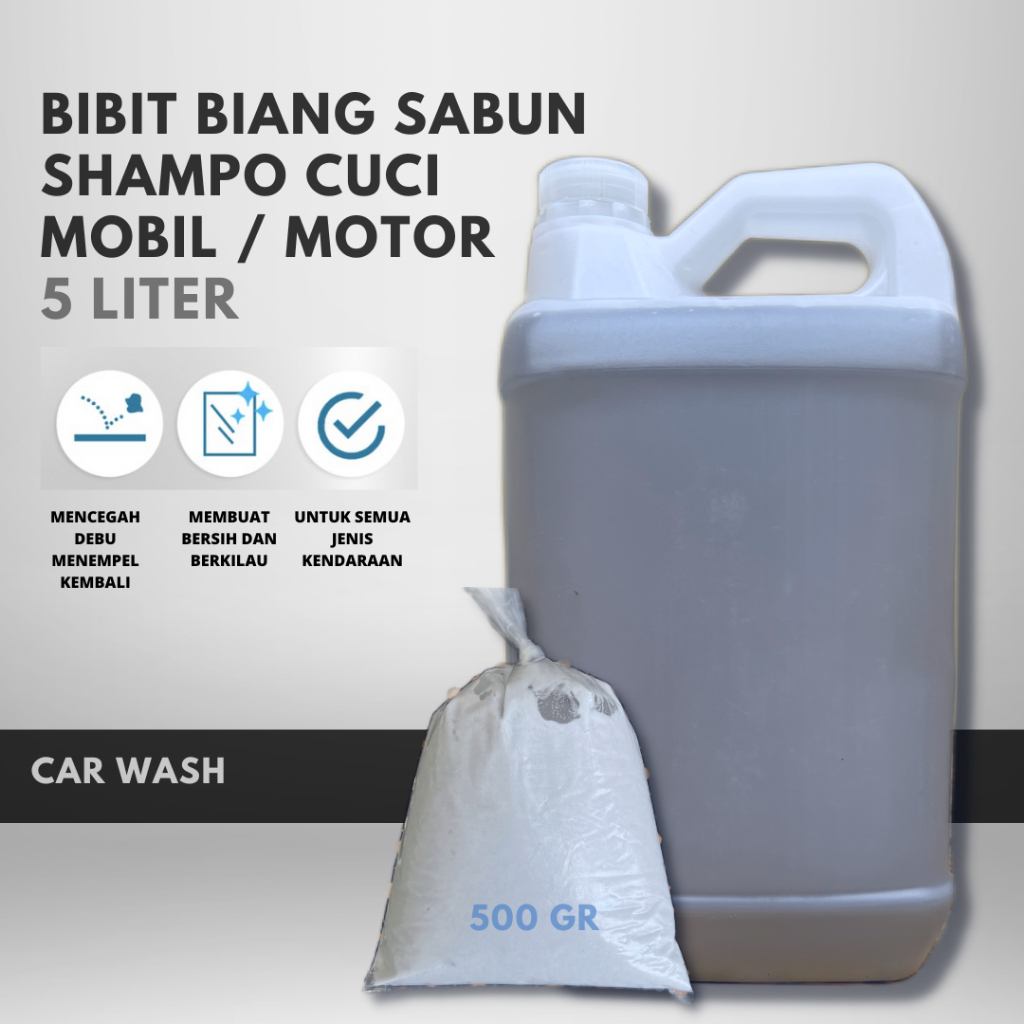 Jual Bibit sabun cuci motor mobil biang shampo 5 liter PREMIUM murah ...