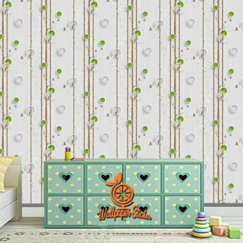 Jual Wallpaper Dinding Polkadot Garis Ukuran 45 Cm x 10 Meter Wallpaper Dinding Wallpaper 3D ...