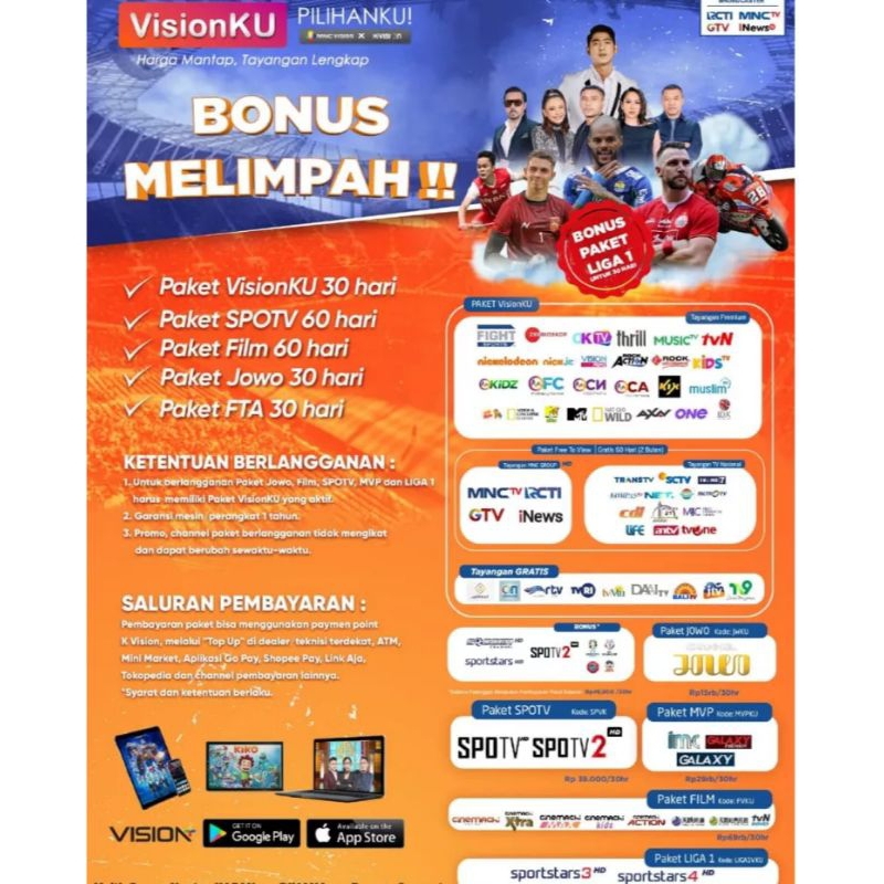 Jual Paket Visionku K-Vision Bromo C2000 Satelit Measat Ku Band Kvision ...