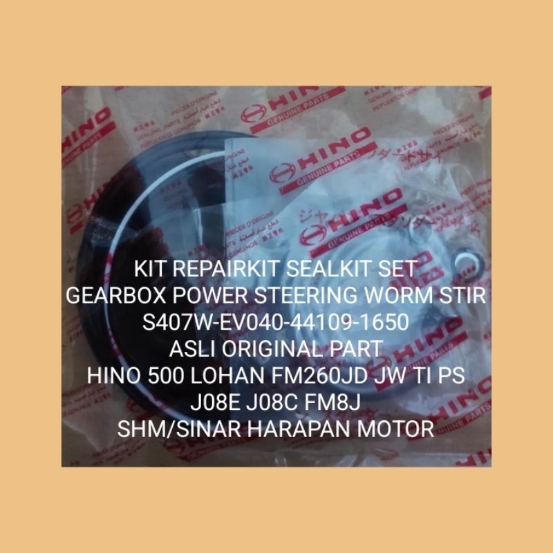 Jual REPAIR KIT POWER STEERING SEAL WORM STIR HINO 500 FM260JD NEW ...