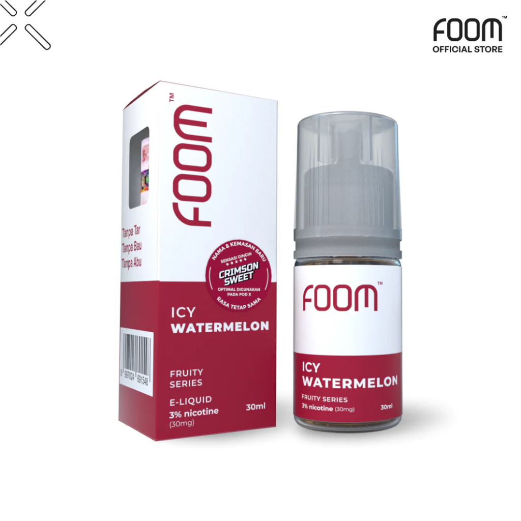 Jual Liquid Foom Fruity Series V1 / V2 Salt Nic 30MG 30ML - Foom Fresh ...