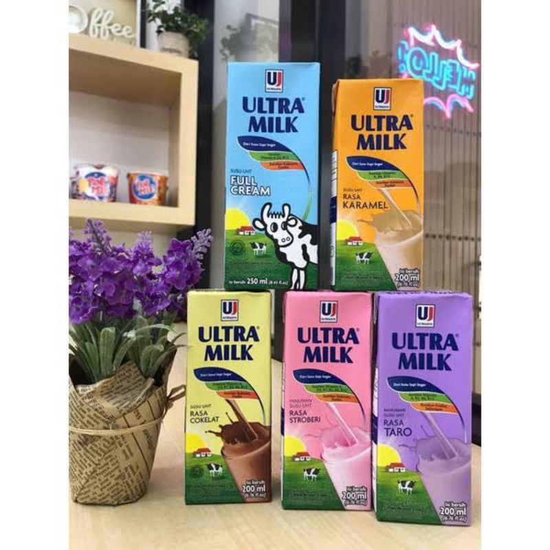 Jual promo susu uht ultra milk 200ml isi 24 pcs(bisa mix 2 rasa ...