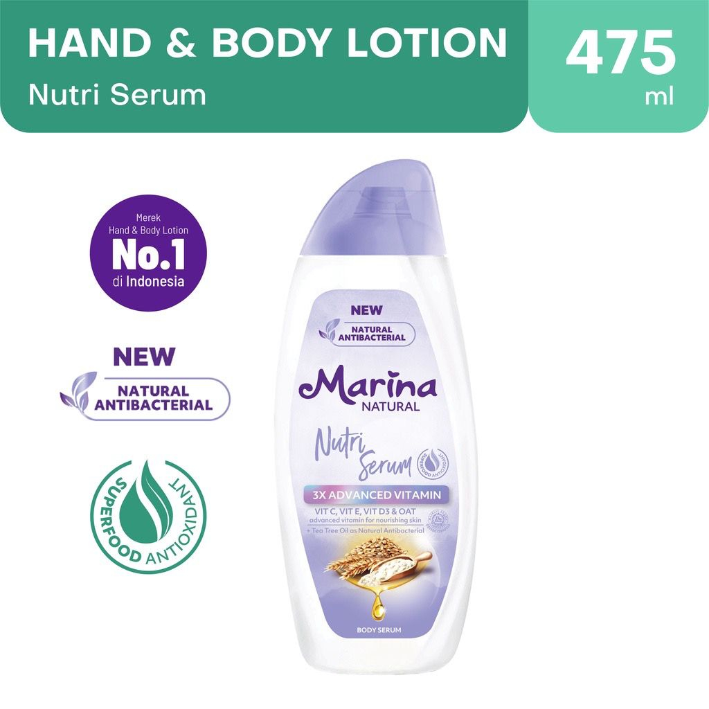 Jual Marina Natural Hand and Body Lotion - Nutri Serum | Shopee Indonesia