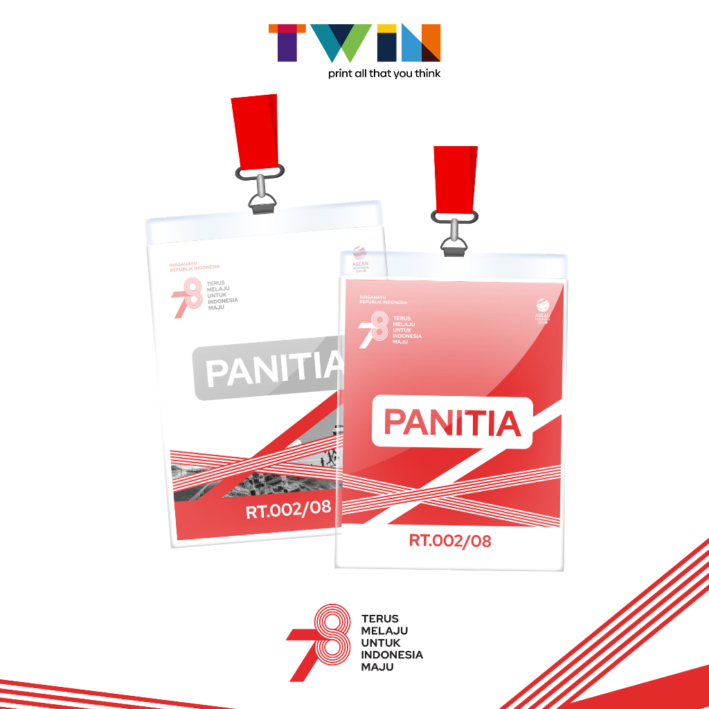 Jual TWIN ADVERTISING Cetak Name Tag Tanda Pengenal Panitia Lomba ...