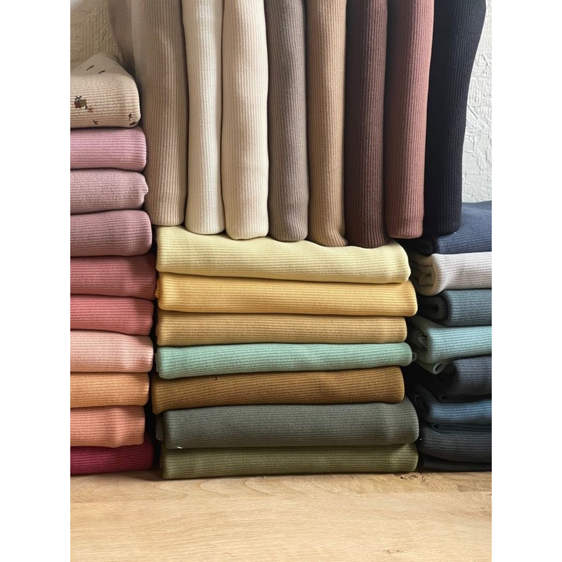 Jual BAHAN KAIN RIB KATUN / RIB KNIT KATUN GARMEN / KATUN RIB (kg ...