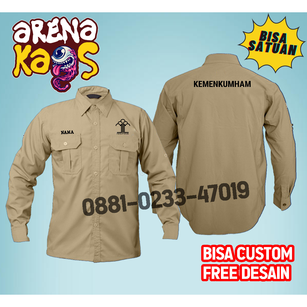 Jual KEMEJA PDH PDL KEMENKUMHAM BORDIR | Shopee Indonesia