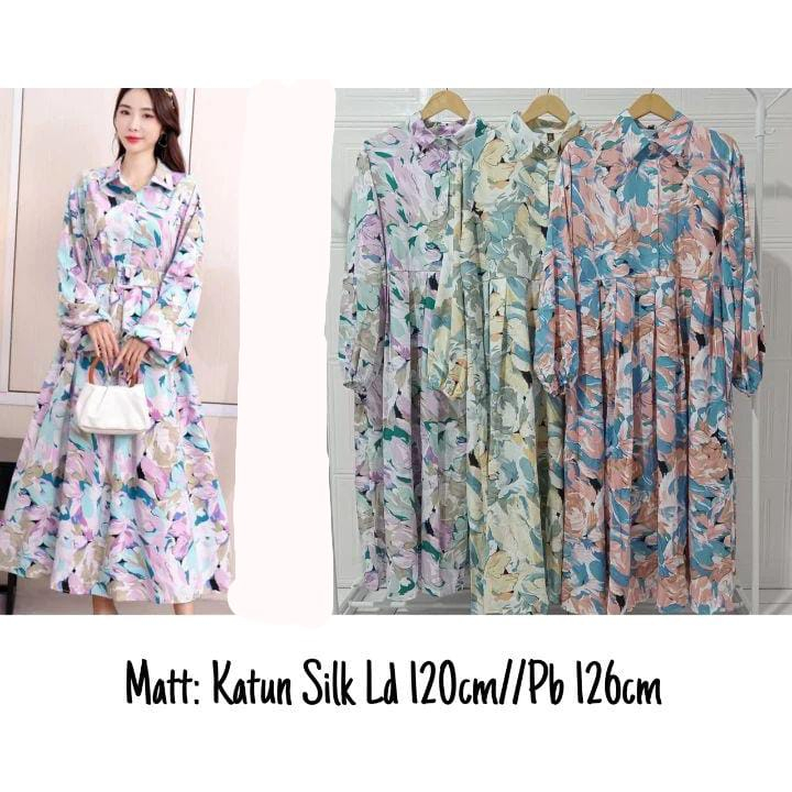 Jual HARGA GROSIR Dress Katun Silk (1seri 3 Warna) | Shopee Indonesia