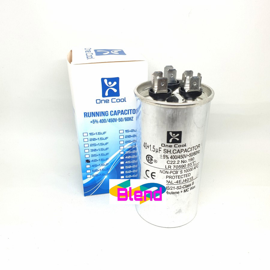 Jual Kapasitor AC 40+1,5 uf 3 Soket/Running Capacitor-Kapacitor 40+1,5uf | Shopee Indonesia