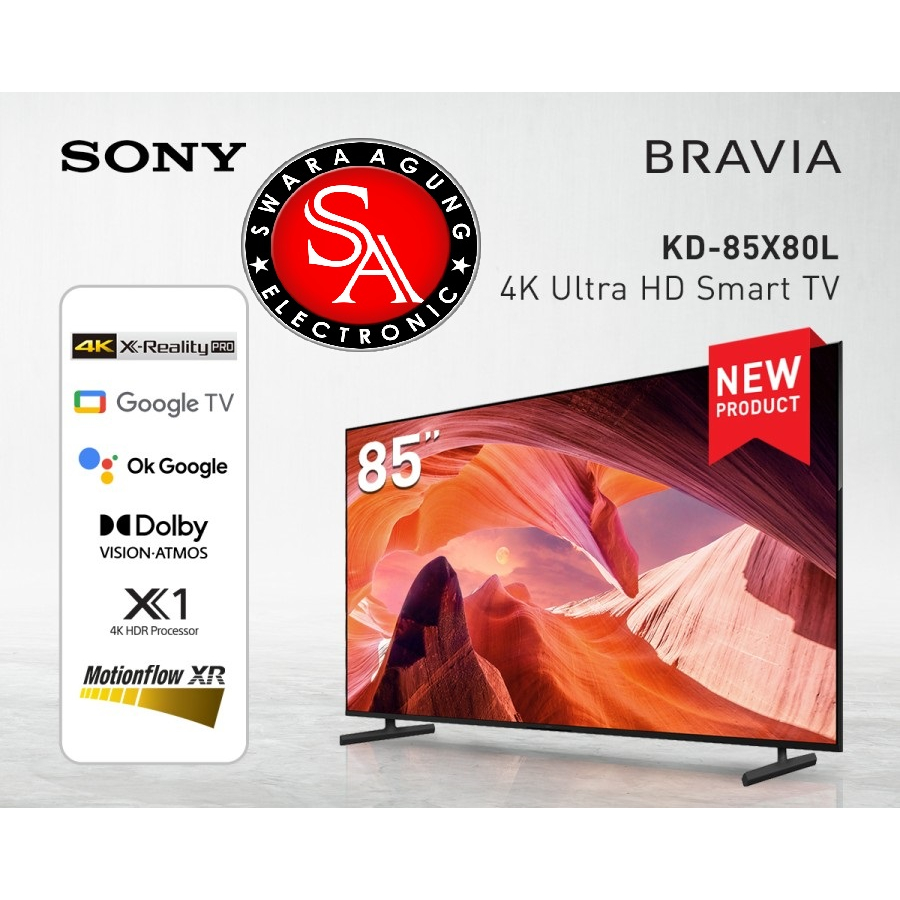 Jual Led UHD 4K Google TV 85 Inch SONY Type : 85X80L (Khusus Medan ...