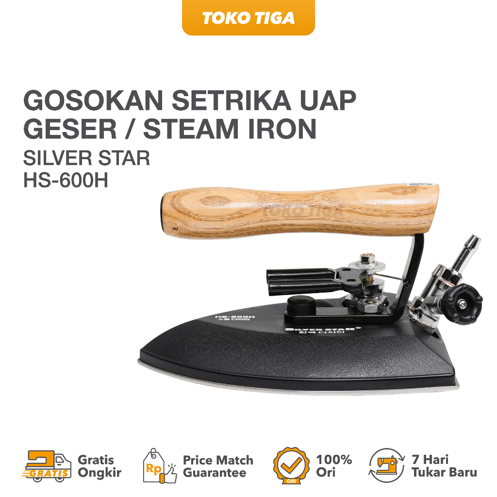 Jual Setrika Uap Geser / Steam Iron Laundry HS 600 H SILVERSTAR ...