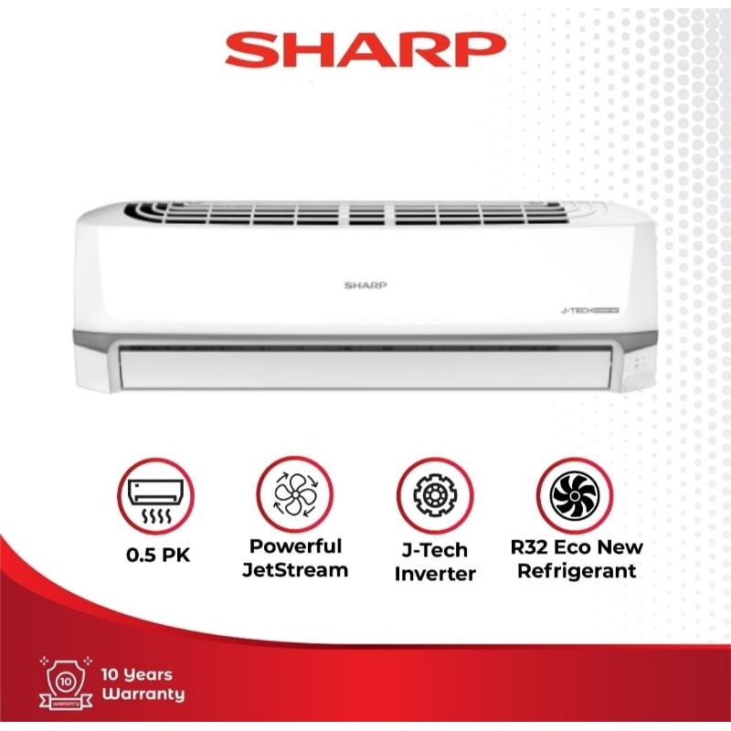 Jual SHARP AC INVERTER J-Tech [1/2 PK] AH-X6ZY R32 Khusus Cikampek ...
