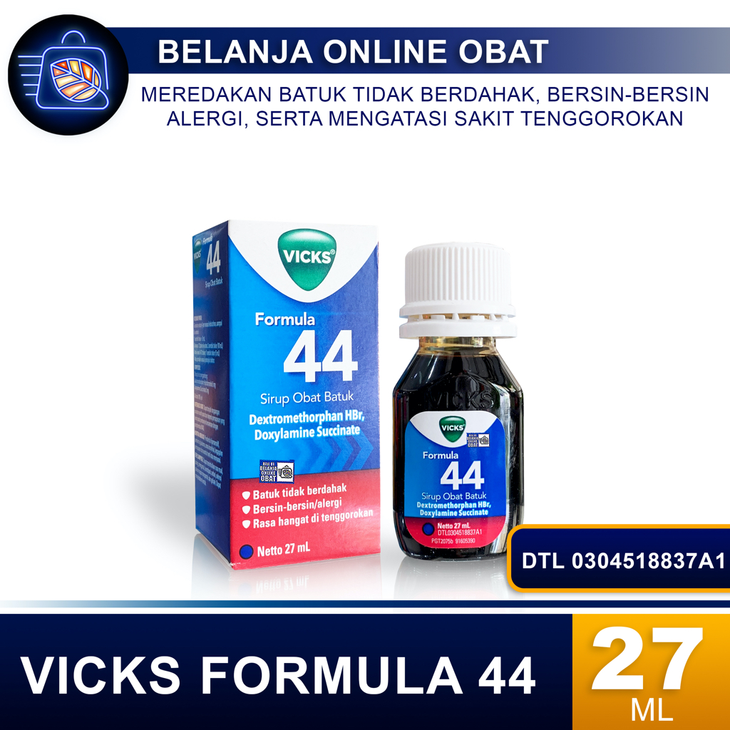 Jual VICKS FORMULA 44 SIRUP OBAT BATUK 27ML | Shopee Indonesia