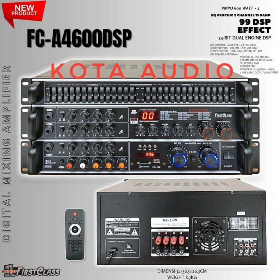 Jual AMPLIFIER MIXING FIRSTCLASS FC A4600DSP / FCA 4600 DSP DIGITAL | Shopee Indonesia