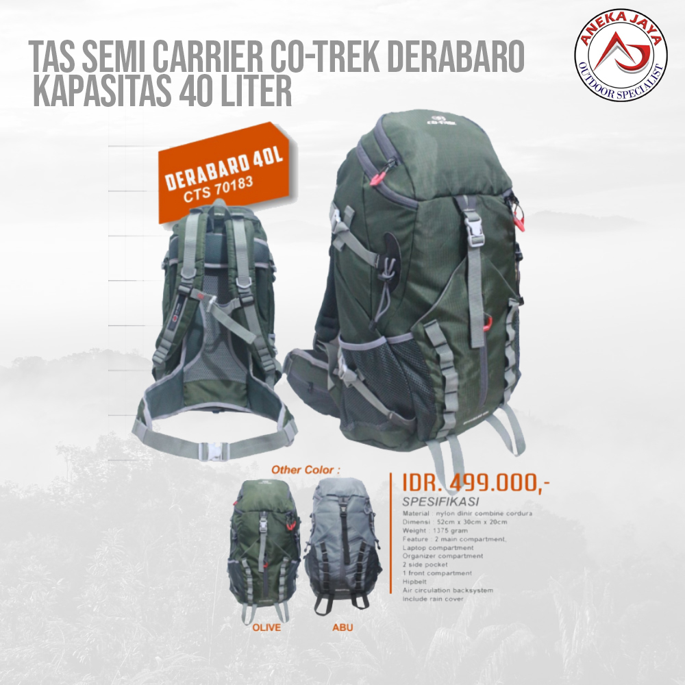 Jual TAS SEMI CARRIER CO-TREK DERABARO 40 LITER | Shopee Indonesia
