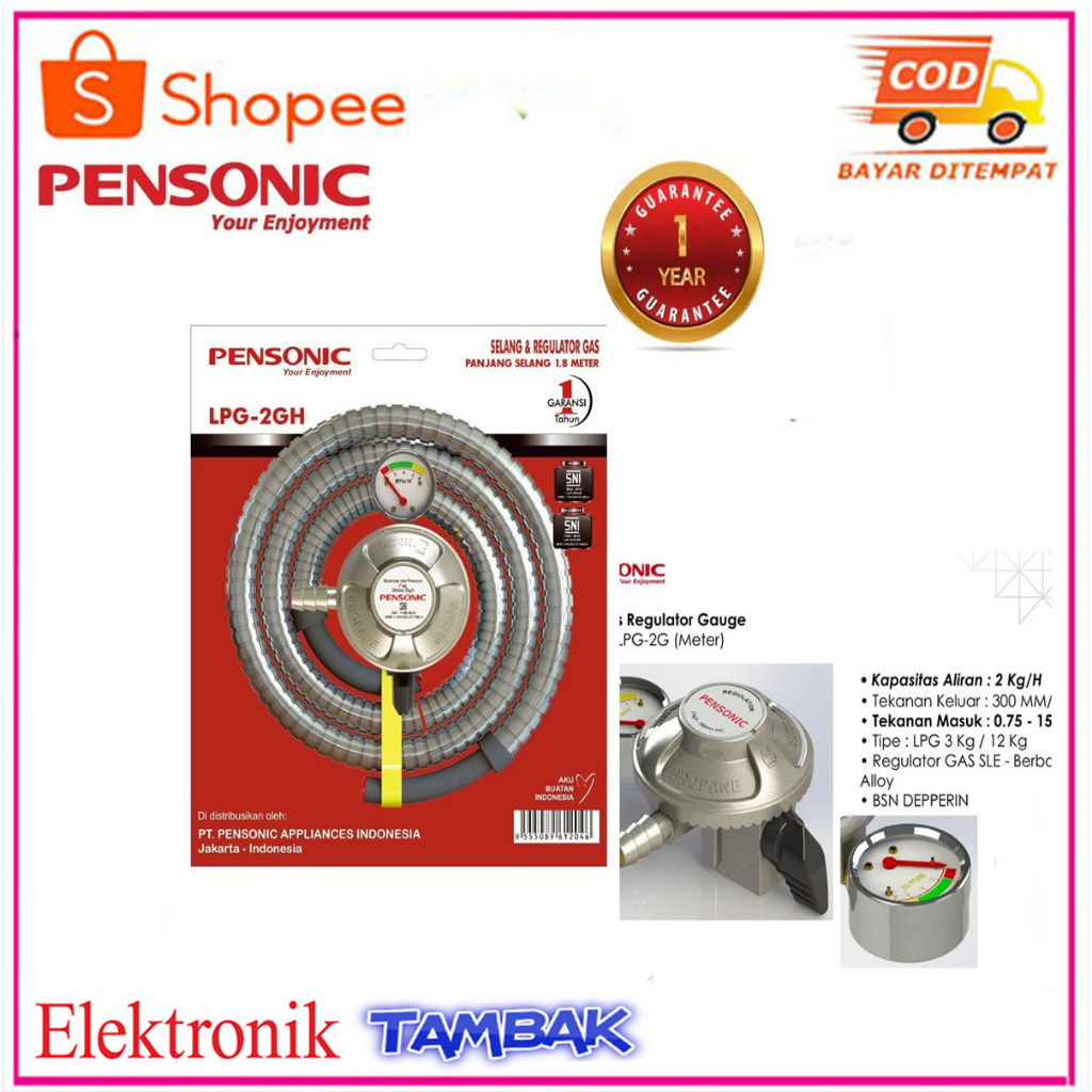 Jual Promo Selang Paket Pensonic Selang gas & Regulator Gas Meter Ber ...