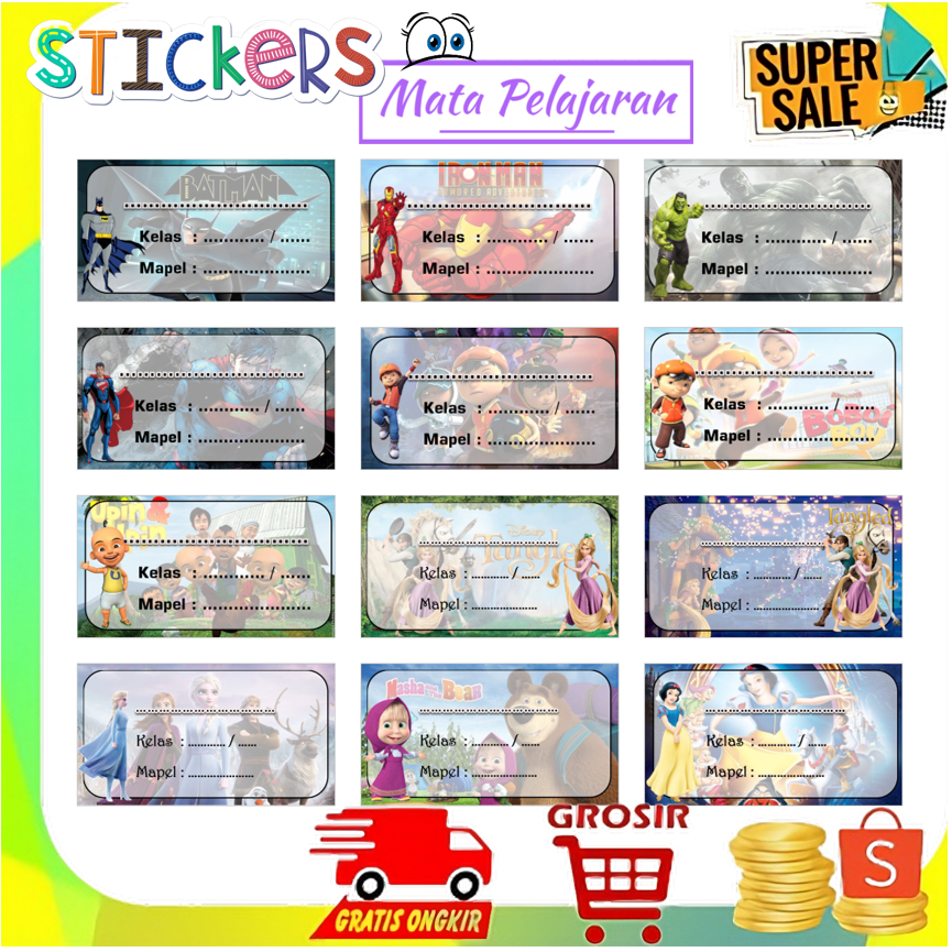 Jual STIKER LABEL MATA PELAJARAN | Shopee Indonesia